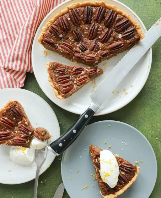 Boozy Brown Butter Pecan Pie | BOSH!