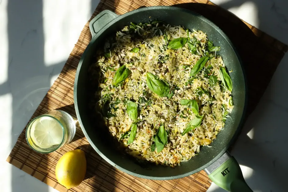 Lemony Courgette Fried Rice | BOSH!